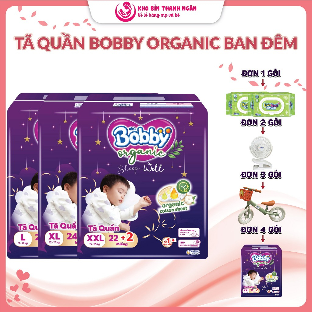 Bobby Organic Sleepwell Diaper Pants - Night Bobby All Sizes Super ...
