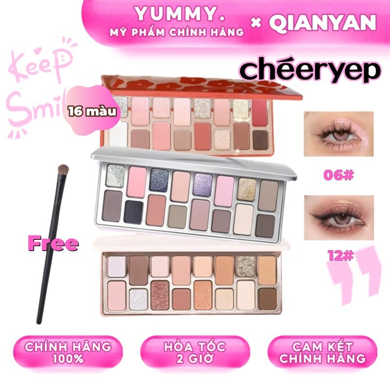 [Cheeryep] Qianyan Cheeryep Natural Color eyeshadow palette 16 ...