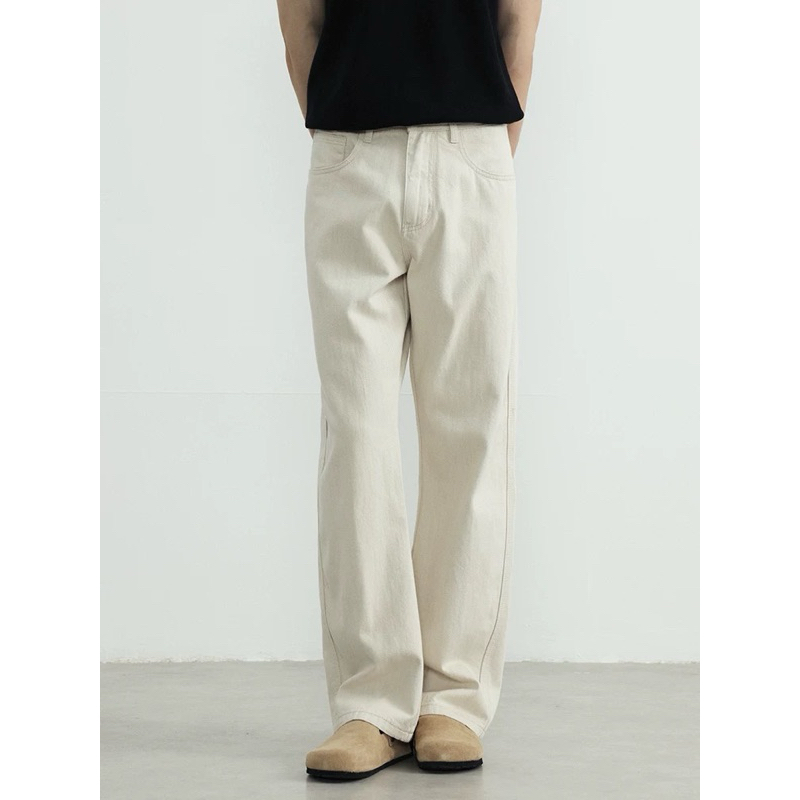BEIGE WIDE STRAIGHT JEANS WHOSE - Whose Studio 1685 STRAIGHT leg jeans ...