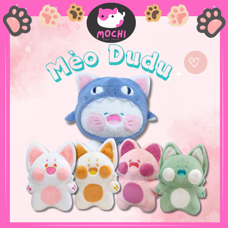 [Free card writing] Super cute white DuDu Cat Bear stuffed animal ...