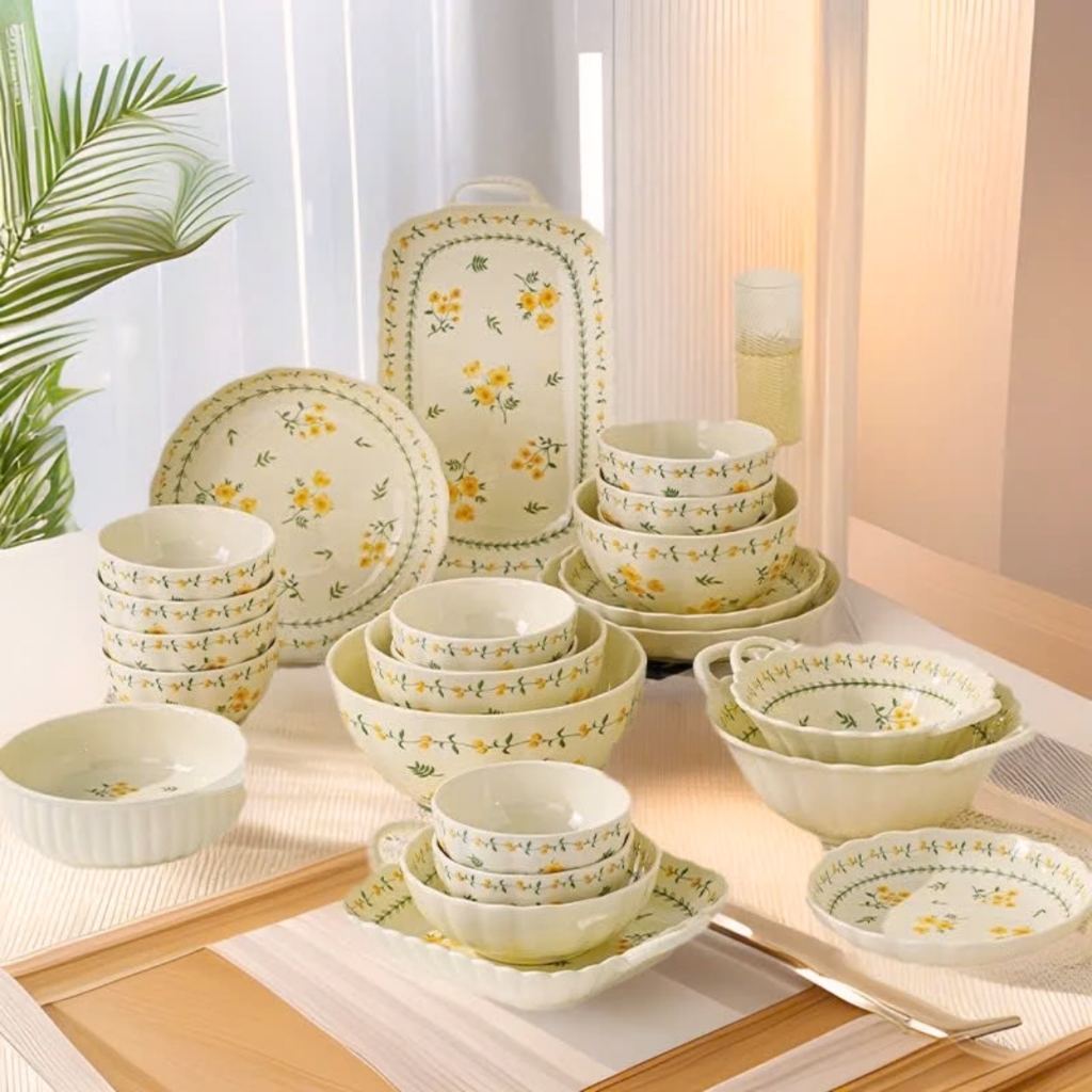 (HIGH QUALITY PRODUCT) Piece single rice dinnerware set, luxurious ...