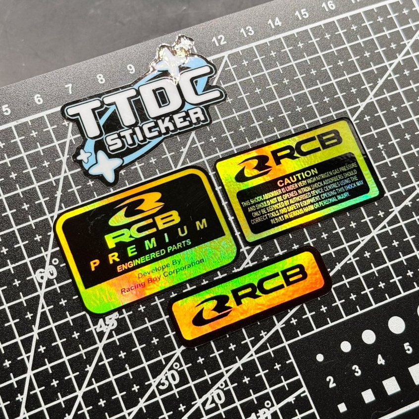 Set of 3 Decal Stickers hologram Logo RCB Fork Stickers | Shopee Malaysia