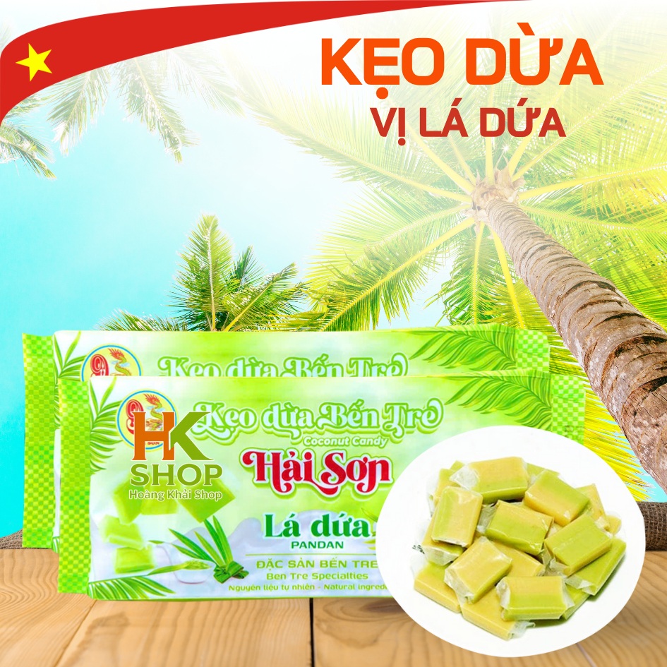 Traditional Hai Son Ben Tre coconut candy with Pandan Leaf flavor 320g ...