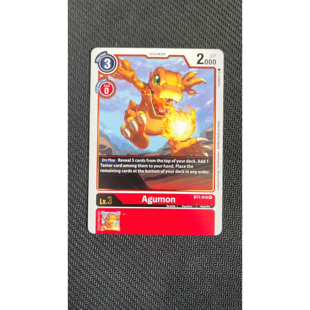 Digimon Card BT1-010 - Agumon - Digimon - Rare | Shopee Malaysia