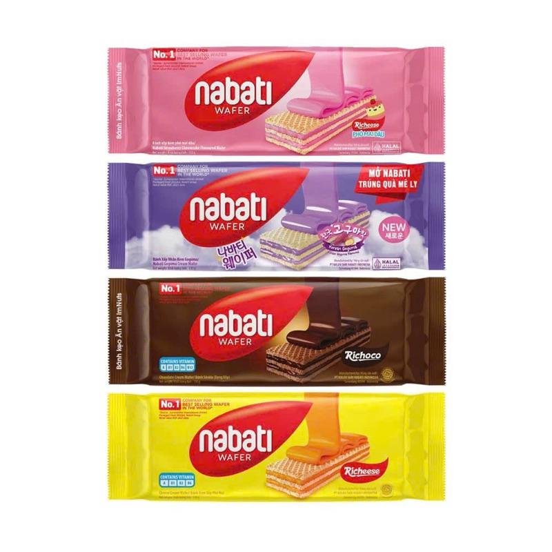NABATI Sponge Cake 110G SOCOLA/ CHEESE/ PURPLE SWEET POTATO/ STRAWBERRY ...