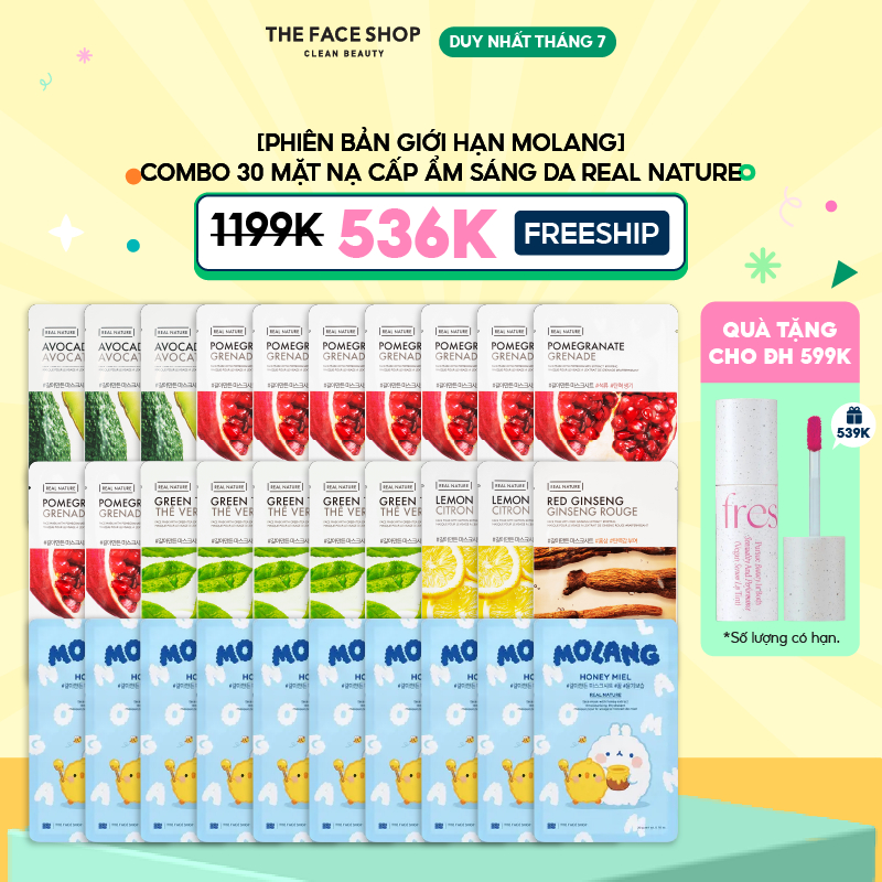 THE FACE SHOP Mask Combo ( Molang Version + Real Nature Mask) | Shopee ...
