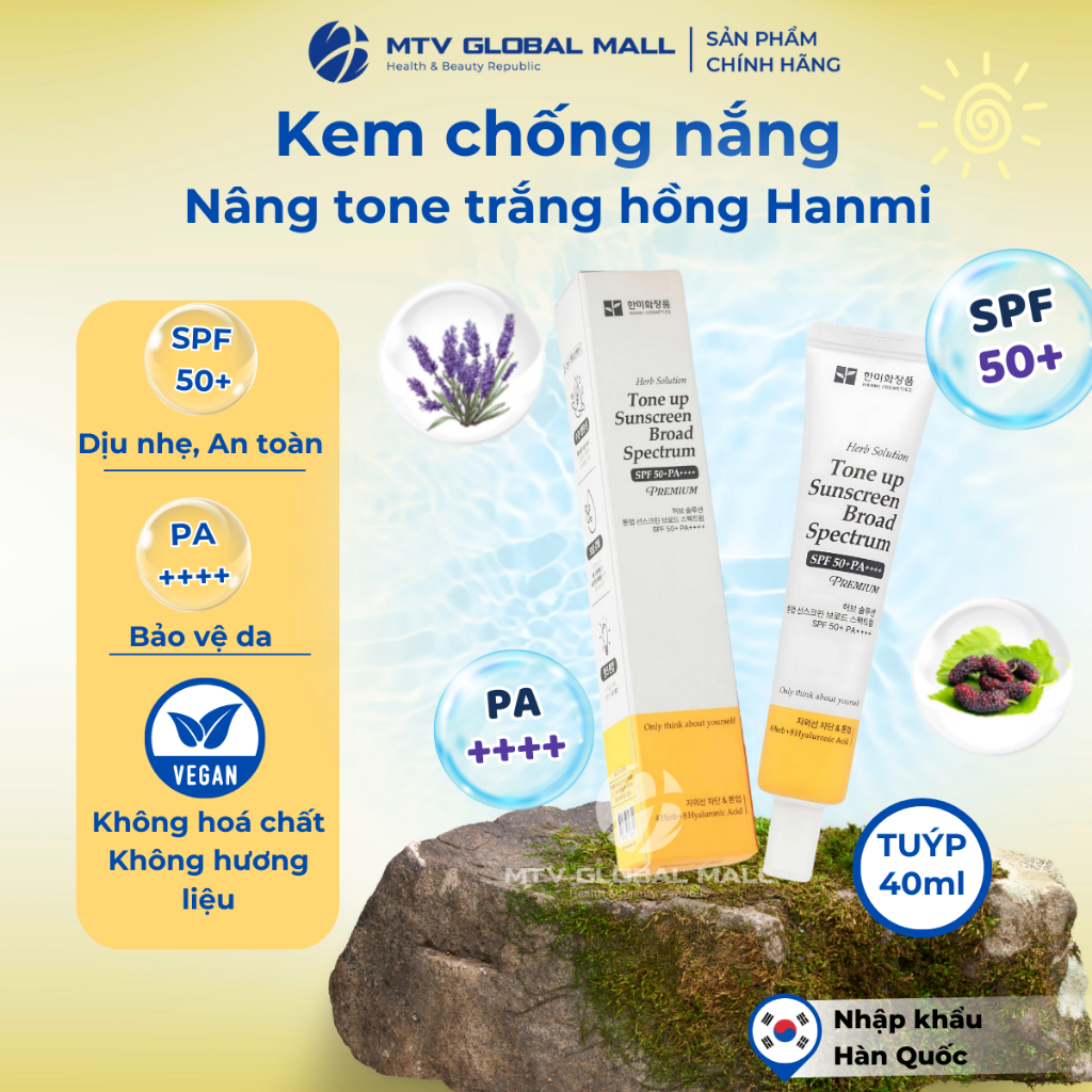 Hanmi Korean Whitening Sunscreen SPF 50+PA+++ 40ml Skin Protection ...