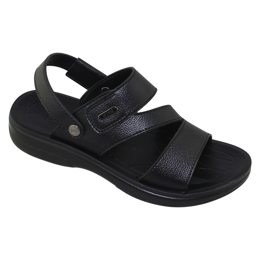 Bita's SUM.131 Men's Flat Sandal (Black + Brown + Yellow) | Shopee Malaysia