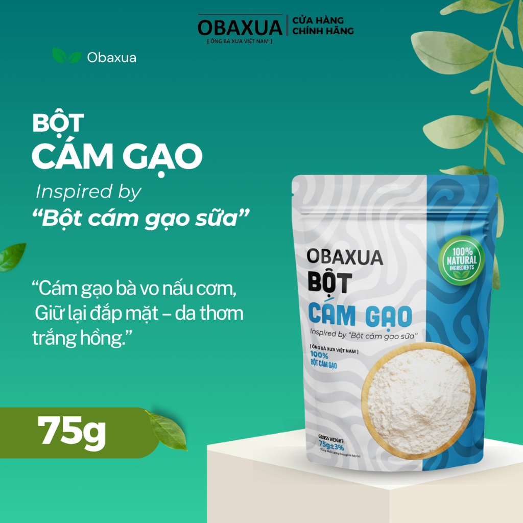 Pure Obaxua Milk Rice Bran Powder (Rice Bran Powder) - Face and Body ...