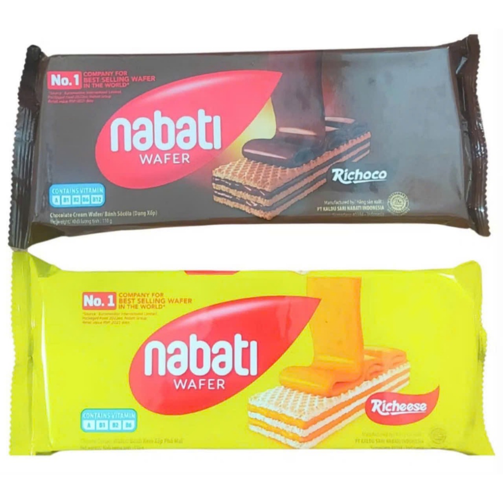 PACKAGE OF 110g Nabati Cheese Sponge Cake & Crispy Richoco Chocolate ...