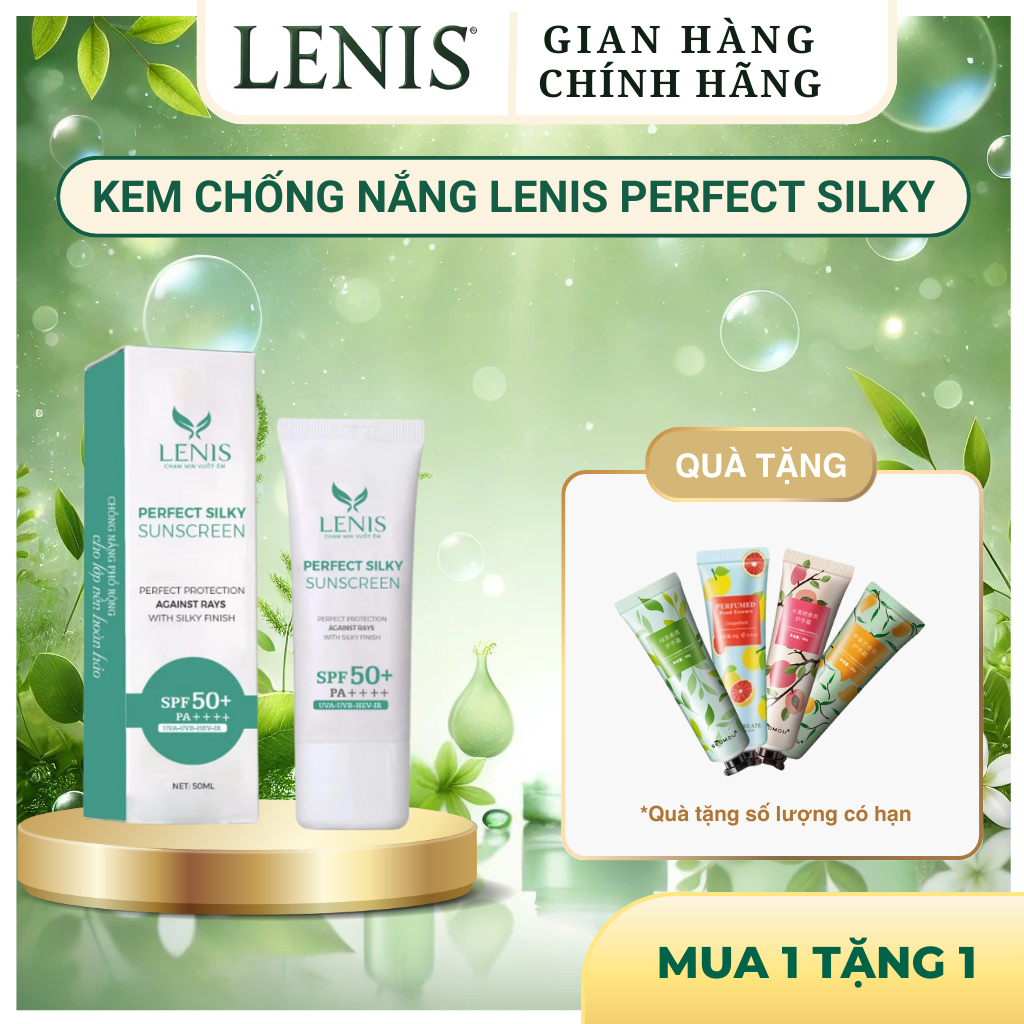 Lenis Perfect Silky sunscreen gently lifts tone, controls oil, suitable ...