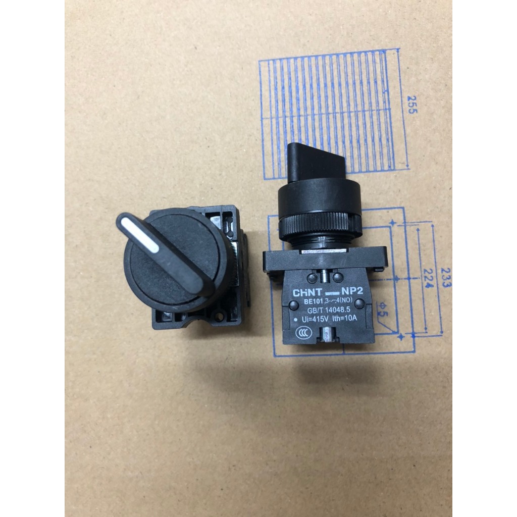 Chint Rotary Switch NP2: 2 Positions, 3 Positions 22 NP2-ED21 NP2-ED33 ...