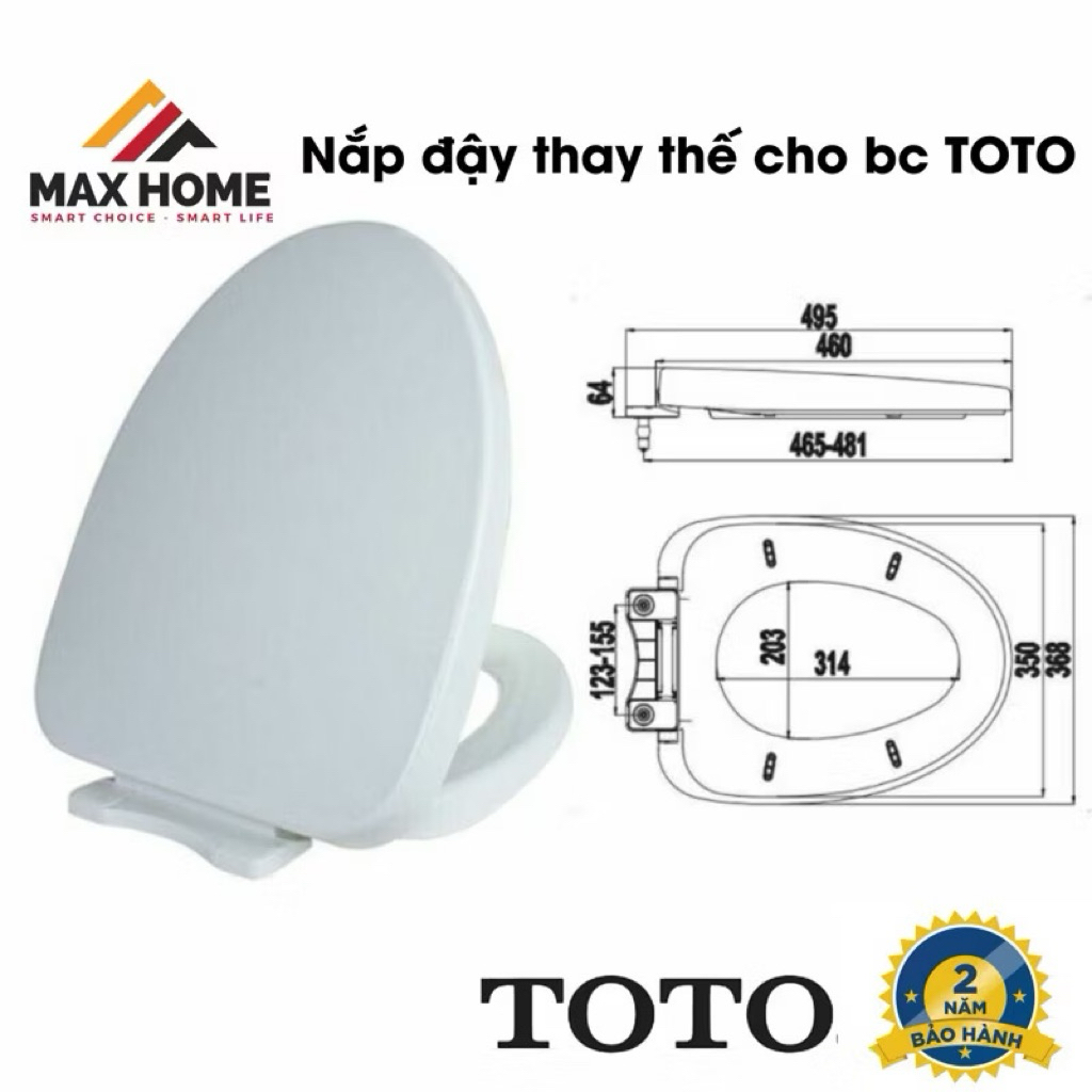 TOTO Toilet Soft Cover Code C366 (Premium Soft Closing Replacement ...