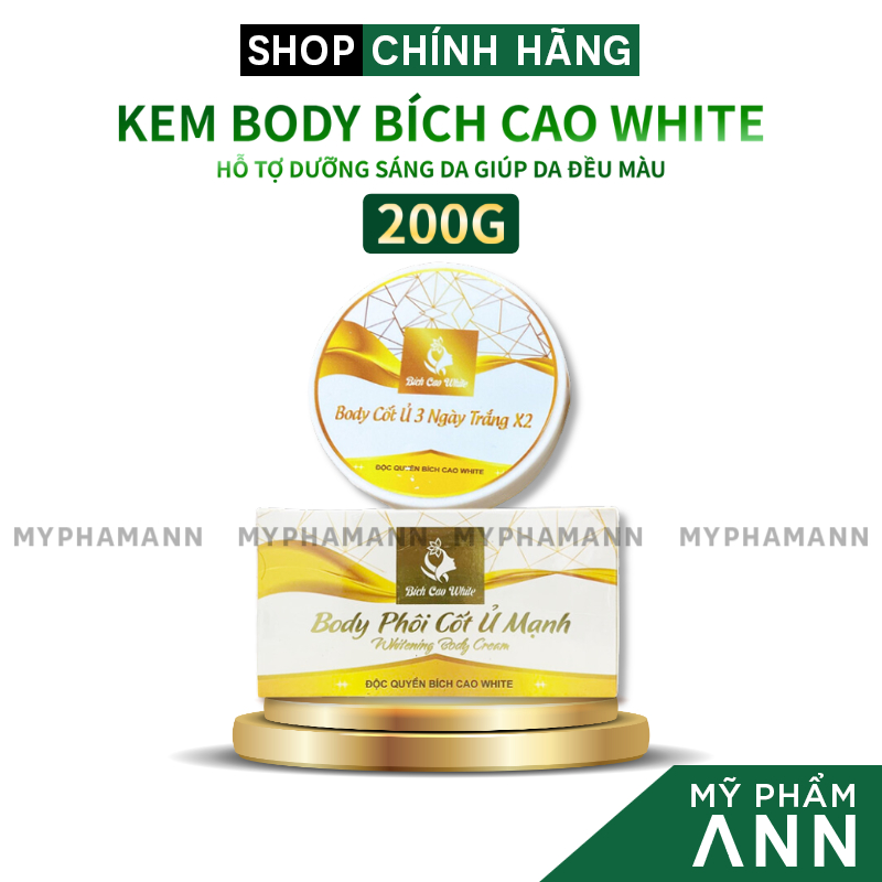 Bich Cao White Body Cream X3 New Version 200g - Premium Body Lotion ...
