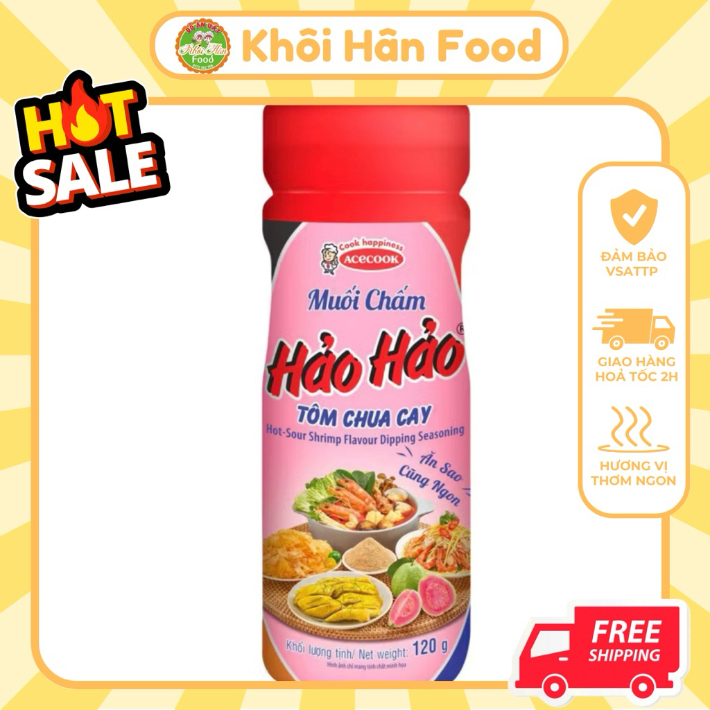 Hao Hao Spicy and Sour Shrimp Dipping Salt 120g - Extremely delicious for eating fruits and ...