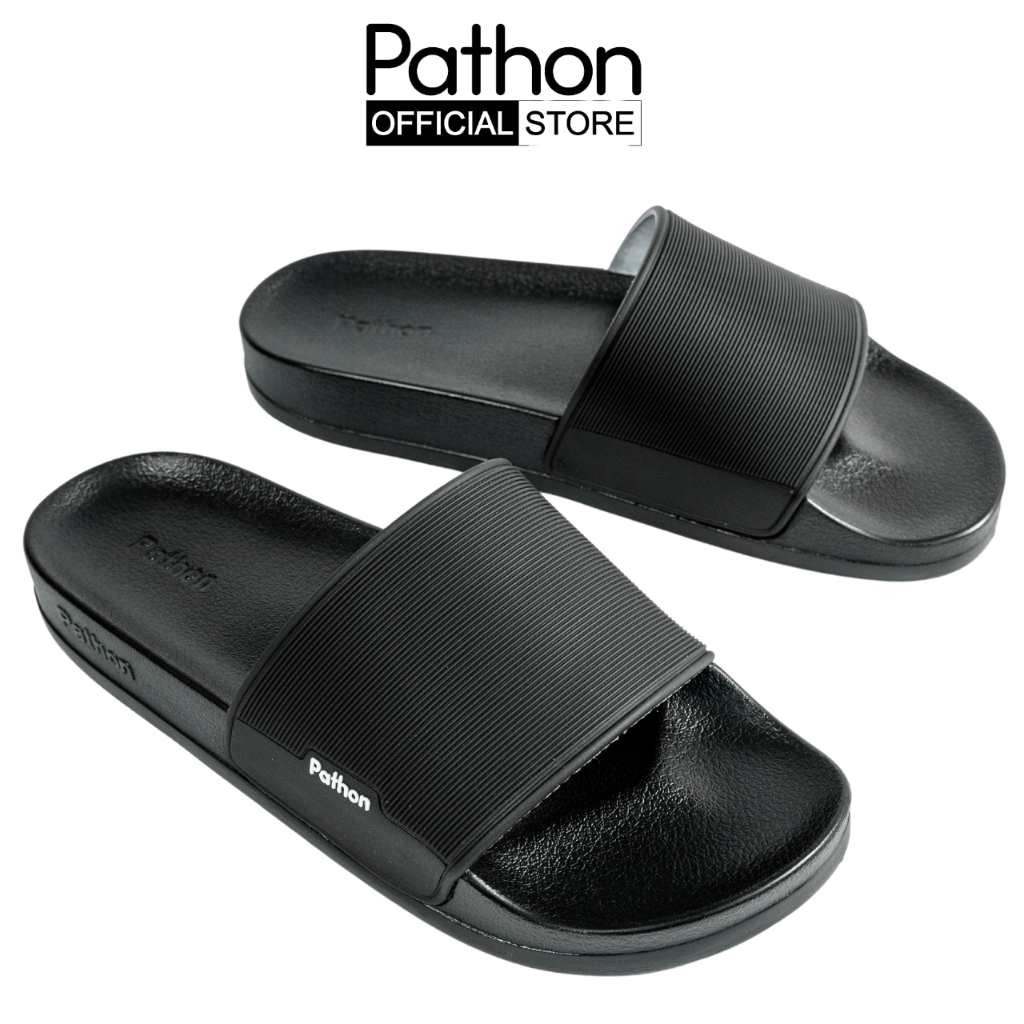 Pathon slipper for men and women with PVC straps and black IP sole with ...