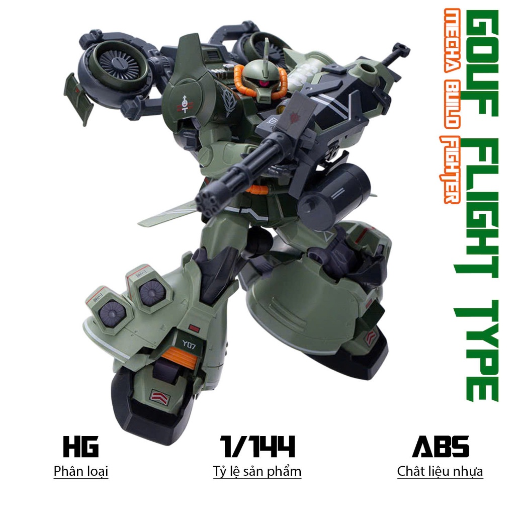 HG Gouf Flight Tyep Model (Green Custom), 1/144 Mecha, Assembly Toy ...