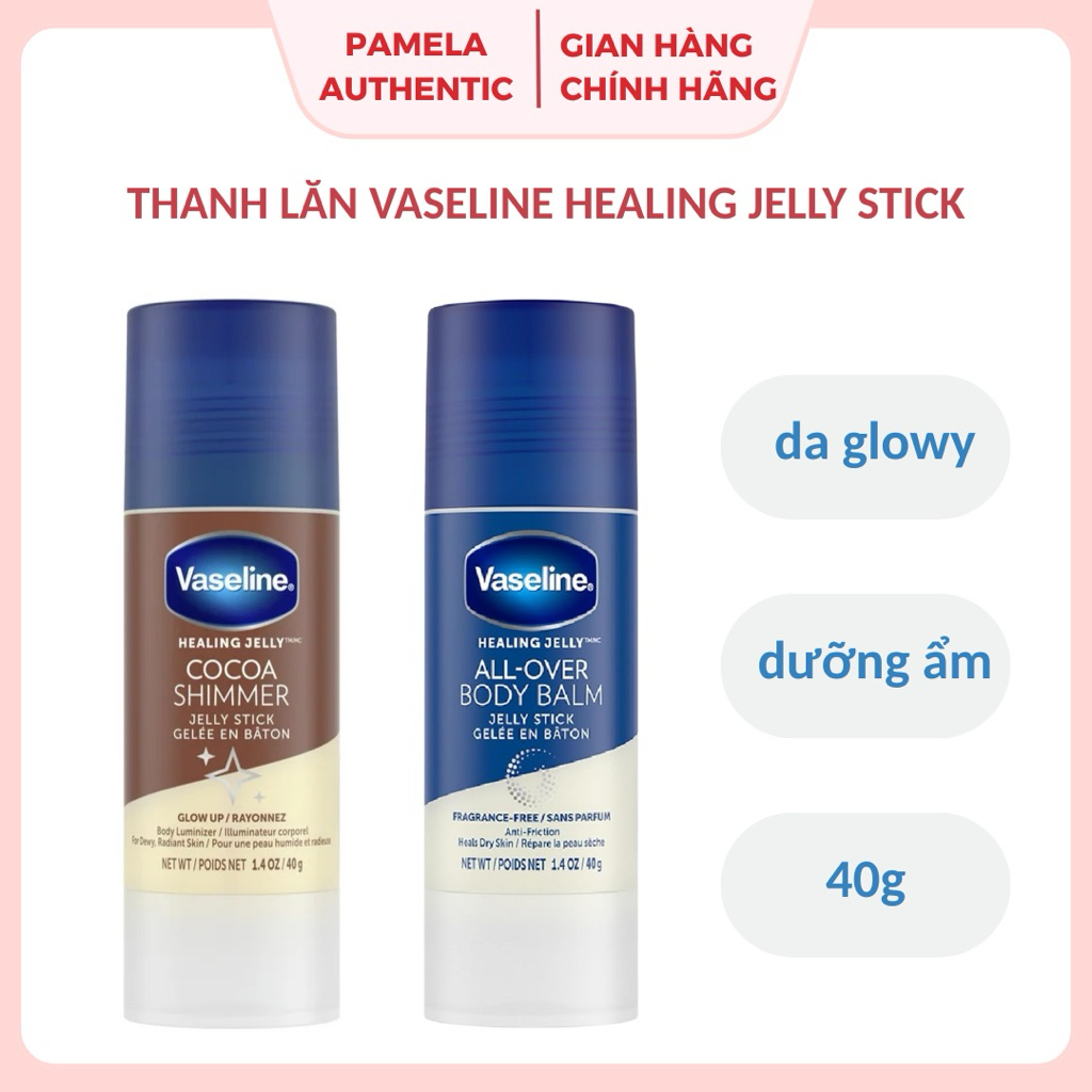 (Bill US) Vaseline Healing Jelly Cocoa Shimmer Roller & All Over Body ...