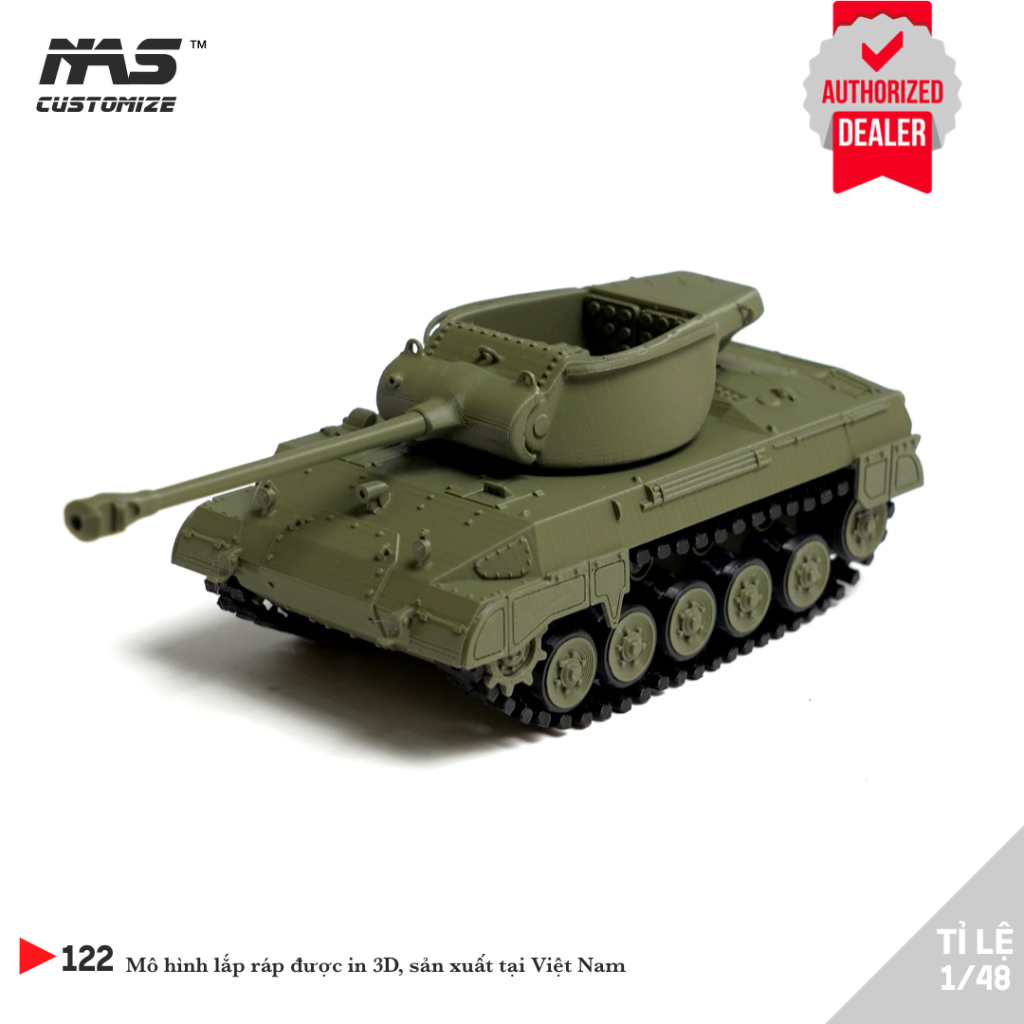 [NAS] American tank model M18 Hellcat scale 1/48, Military assembly ...