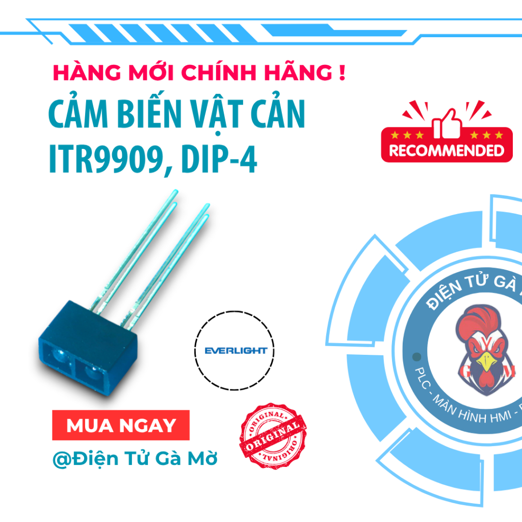 [1 CON] Reflective Optical Interrupters Obstacle Sensor, ITR9909 DIP-4, New Genuine Everlight ...