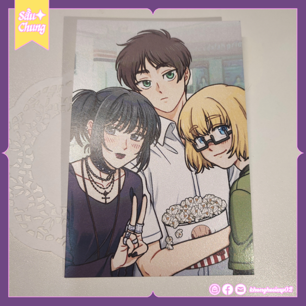 Postcard/Artprint Attack on Titan EMA Eren Mikasa Armin after credit | Shopee Malaysia