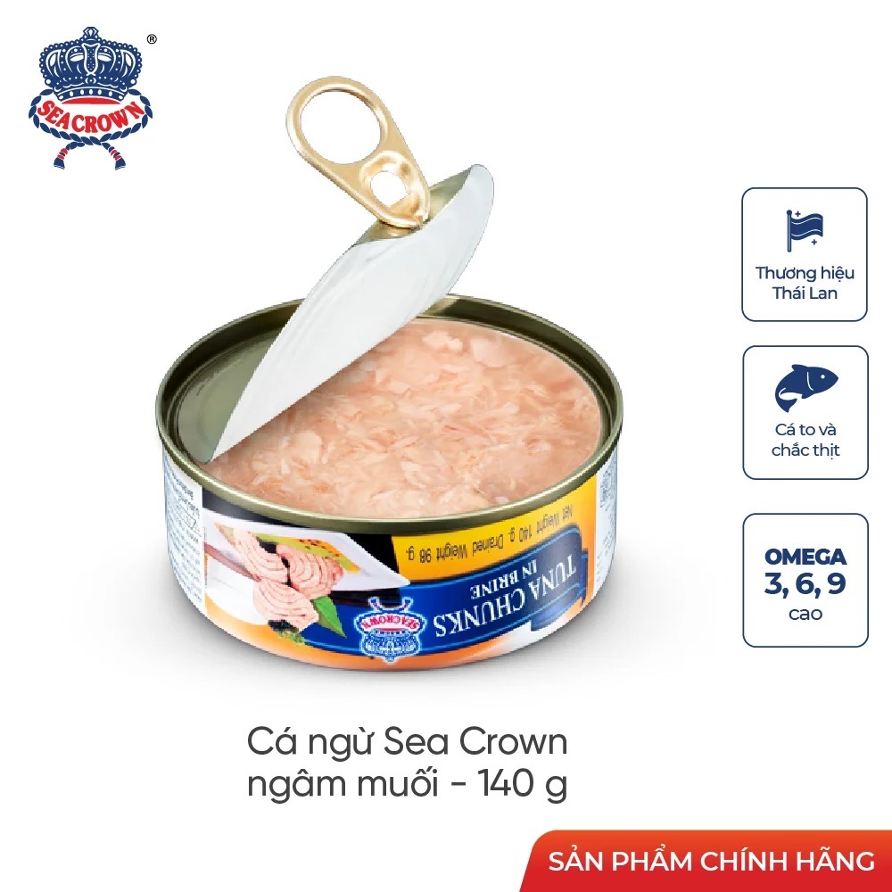 SEA CROWN + round box / BLUE 140g + Tuna in SALT WATER / THAILAND ...