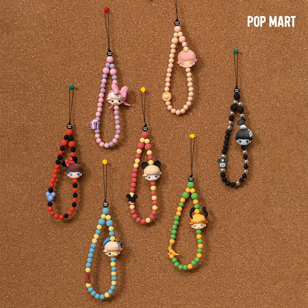 POP MART × DISNEY DIMOO WORLD Series-Mobile Phone Lanyard Blind Box ...
