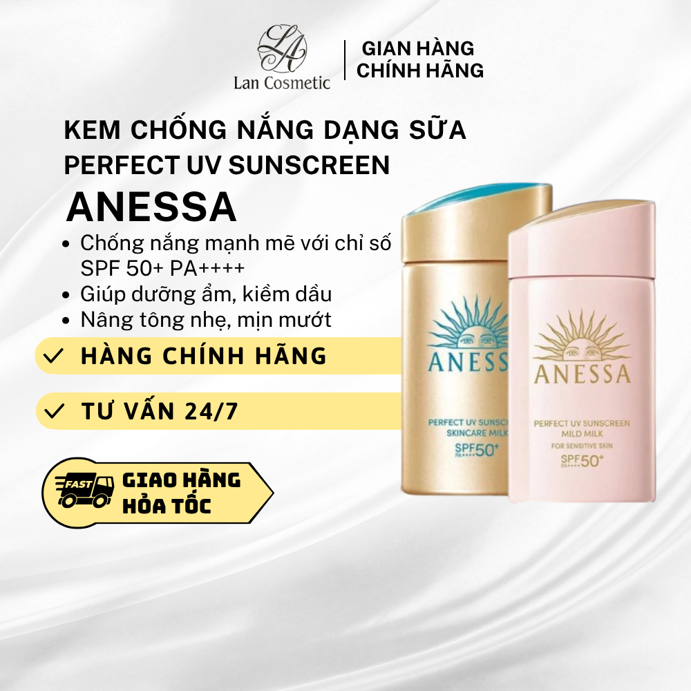 Anessa Perfect UV Sunscreen Milk Sunscreen SPF50+/PA++++ 60ml ...