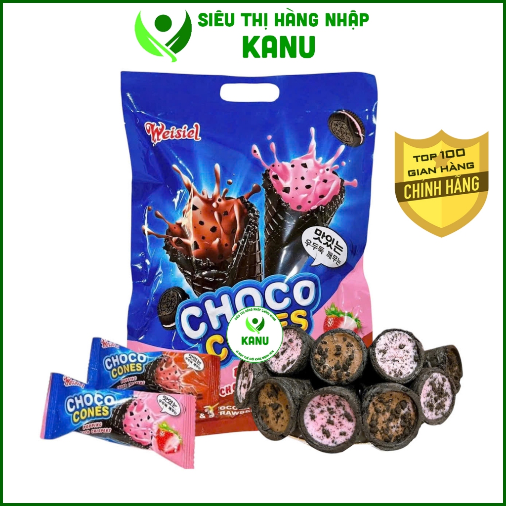 [Pack of 24] oreo chocolate cone & Weisiel strawberry 300g biskut raya ...