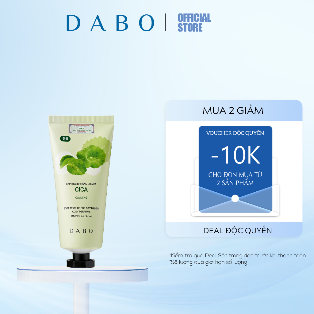 DABO Cica skin relief hand cream deeply moisturizes, soothes, reduces ...