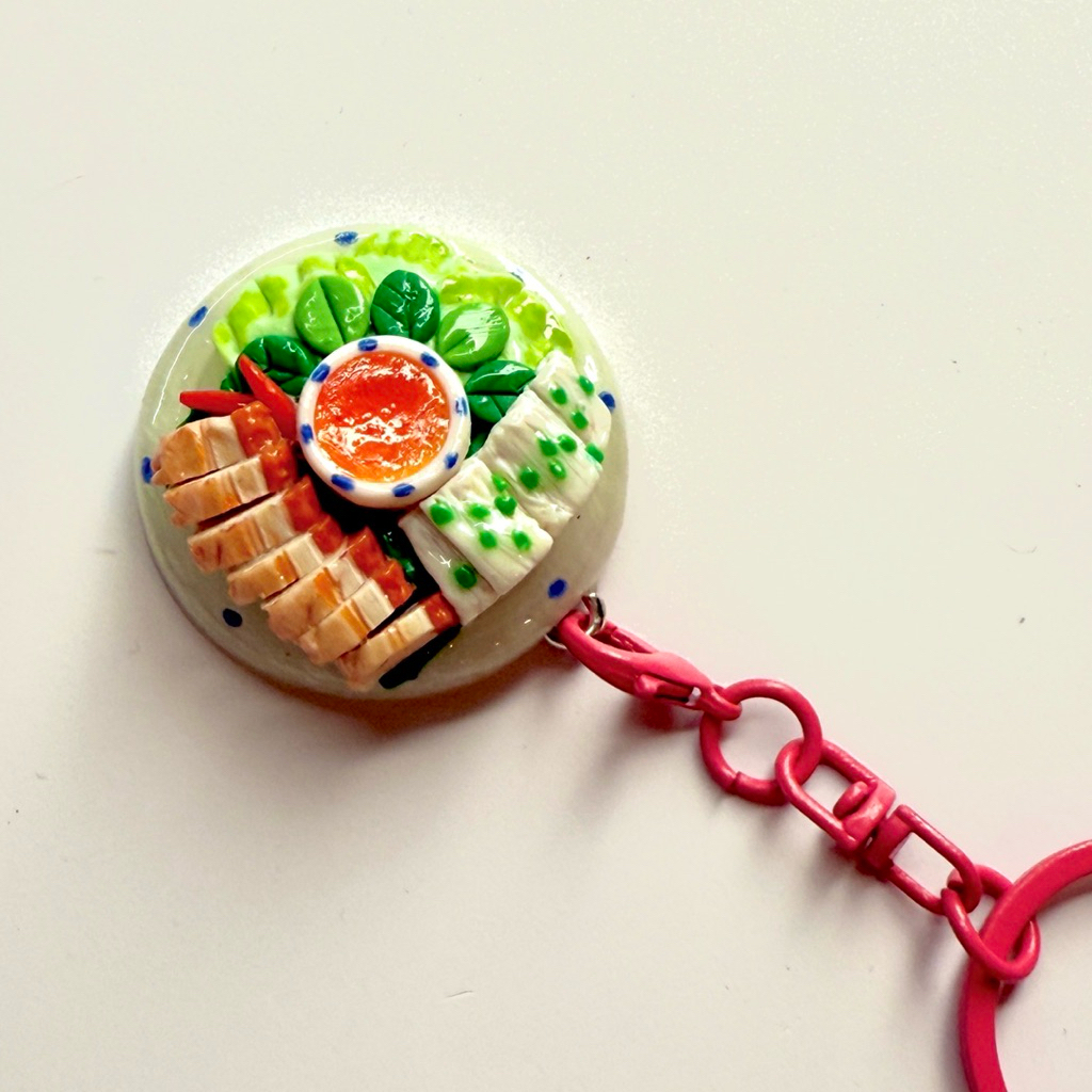 Keychain Roasted Pork PiePiece - Vietnamese EatingPiece | Shopee Malaysia