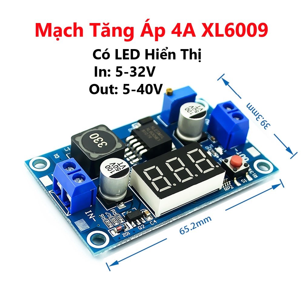 DC-DC Booster BOOST Circuit XL6009 4A Input Voltage 5V-32V Output 5V ...