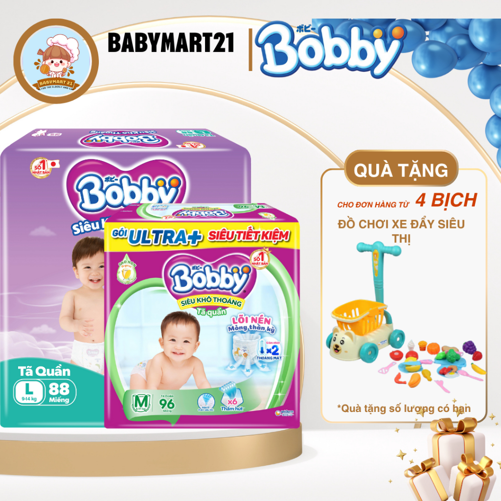[SUPER SAVINGS] BOBBY ULTRA diapers all sizes M96/L88/XL76/XXL70 super ...