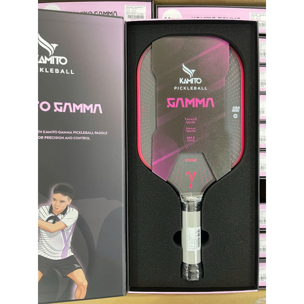 Genuine Kamito Gamma 16mm Pickleball Racket - NFC Chip - Japanese Toray ...