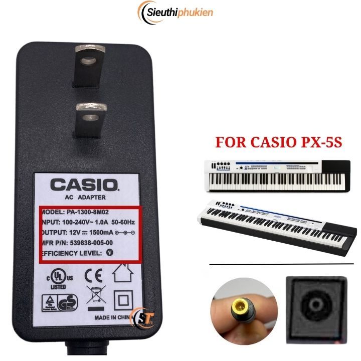 Power supply for Casio PX-5S Electric Piano, Casio Privia PX5S Piano ...