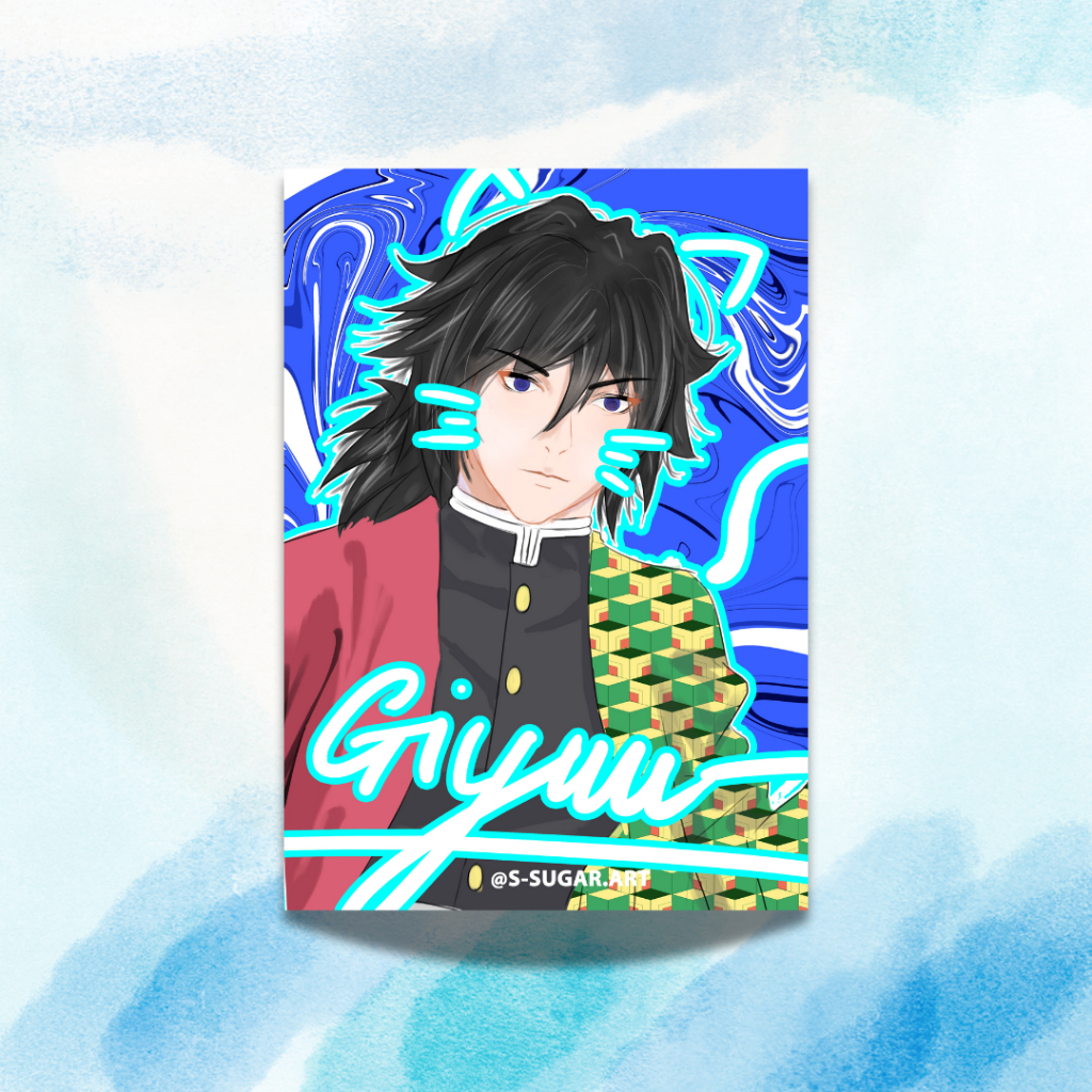 ART PRINT A5 - A4 – TOMIOKA GIYUU (Kimetsu no Yaiba) - ARTIST - TK SHOP ...