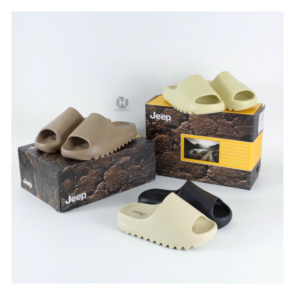 [ GENUINE ] Genuine Rubber Jeep Slippers - Thick Form Serrated Sole ...