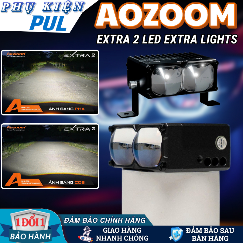 AOZOOM EX2 Extra Light Bi-Led Spotlight with 2 Spherical Balls, COS/PHA ...