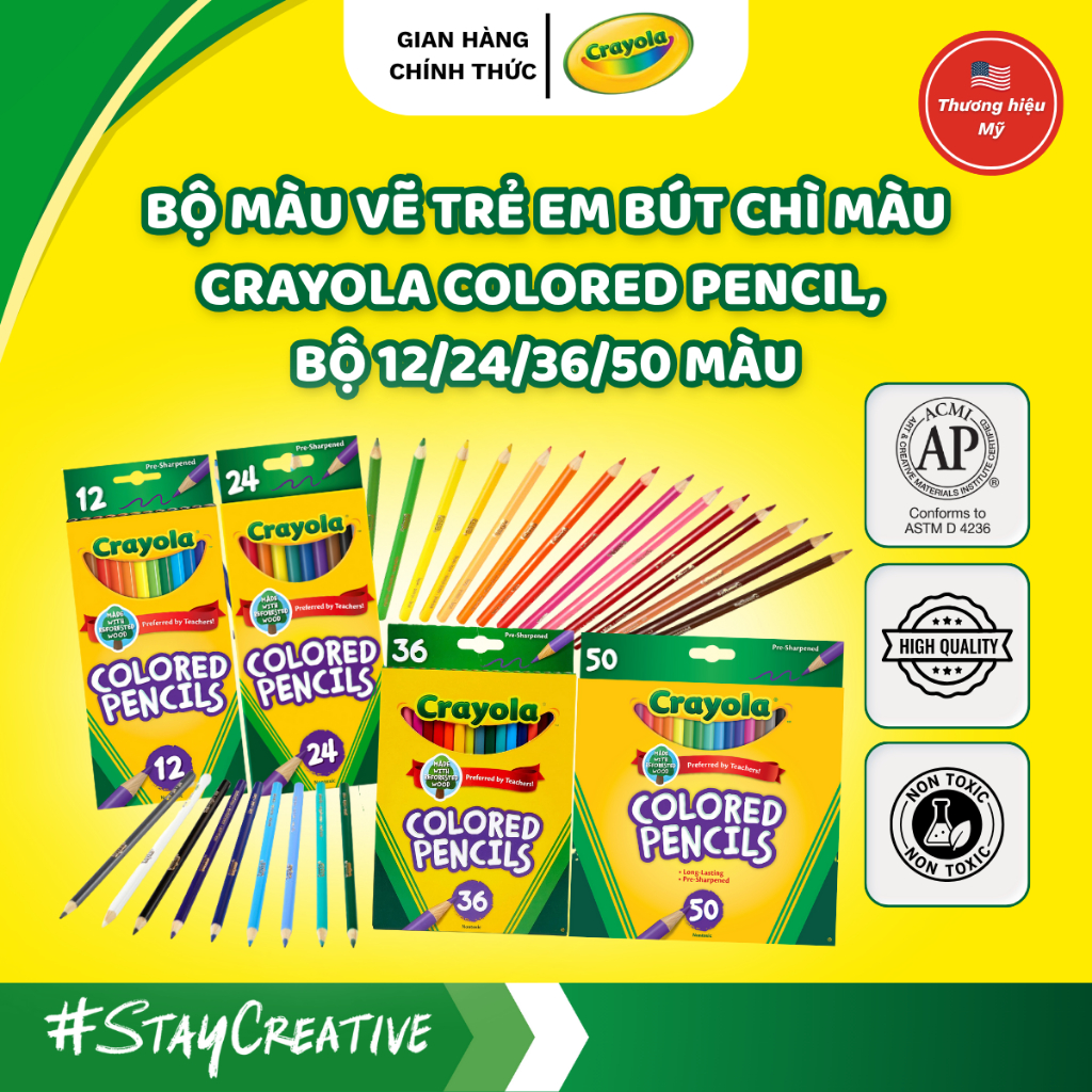 Children's Drawing Color Set Crayola Colored Pencils, Smooth Coloring ...