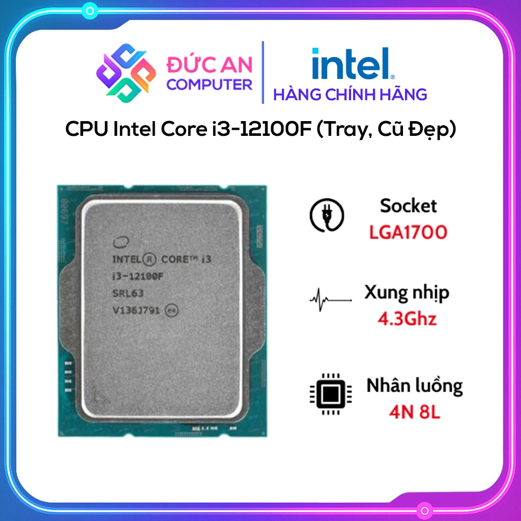 Intel Core i3-12100F CPU (Tray, Beautiful Old) | Shopee Malaysia