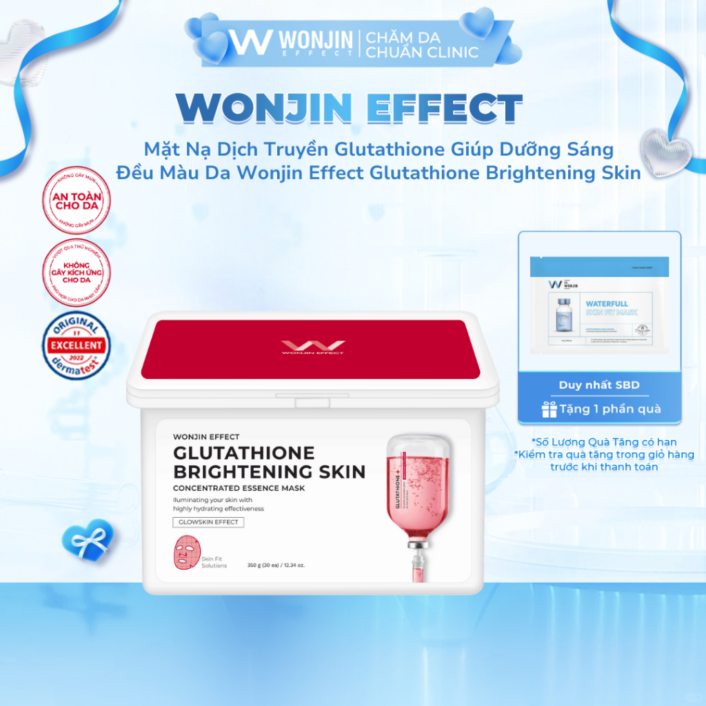 [August 15 - Free 1 Wonjin Mask] Box of 30 Glutathione Infusion Masks ...