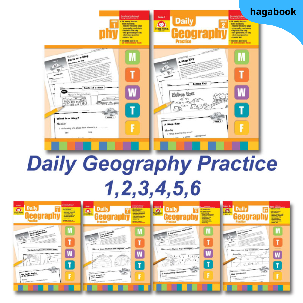 Book - Daily Geography Practice Grade 1,2,3,4,5,6 - A4 size print ...