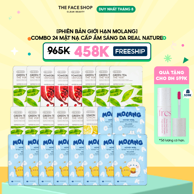 THE FACE SHOP Mask Combo ( Molang Version + Real Nature Mask) | Shopee ...