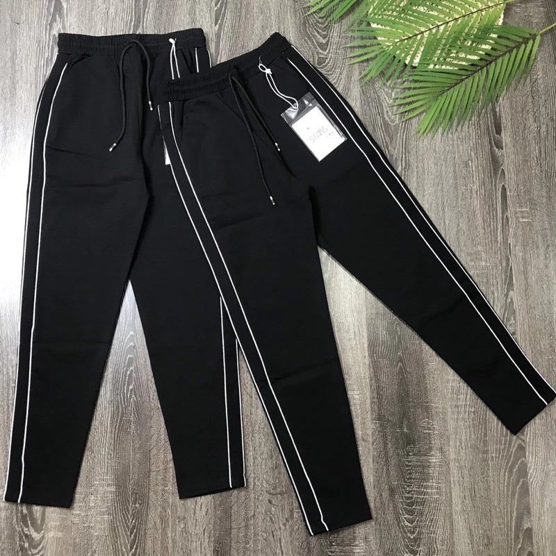 Women's Baggy Striped Sports Pants Umi Cool Straight Bear Beautiful ...