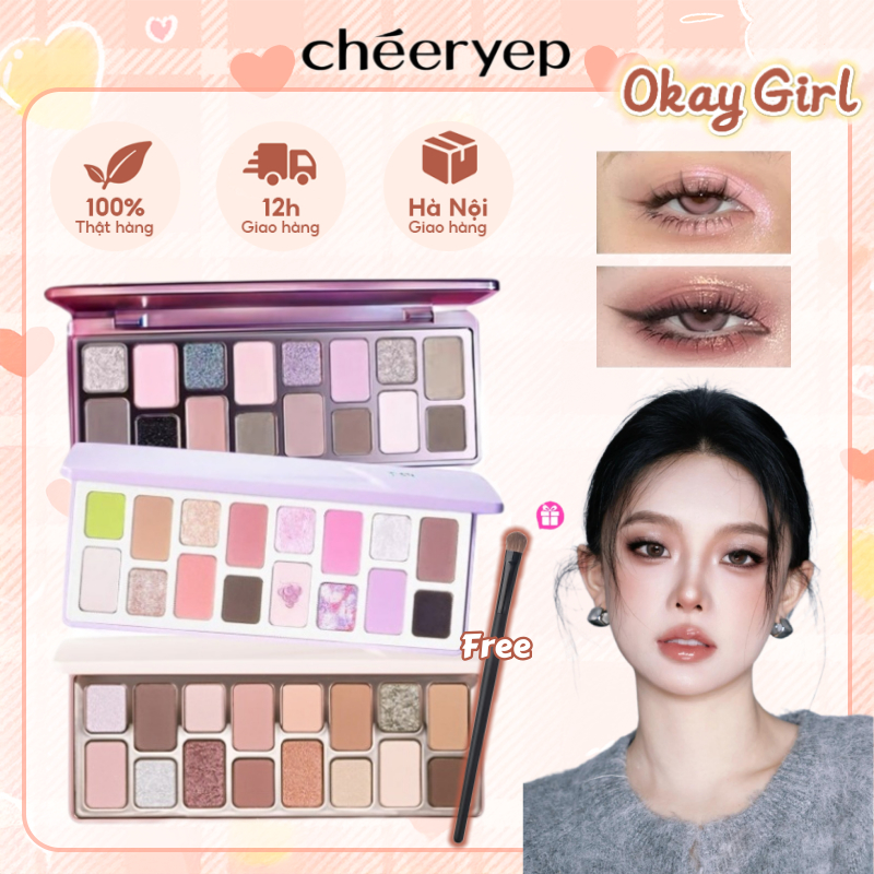 [Cheeryep]Qianyan Forest style best-selling fresh color eyeshadow palette for women, 16-color ...