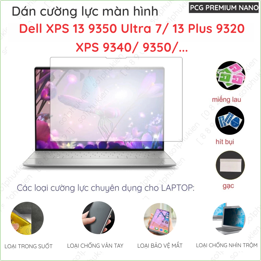 Dell XPS 13 9350 (P54G) Ultra 7/ Plus 9320/ 9340 nano laptop tempered ...