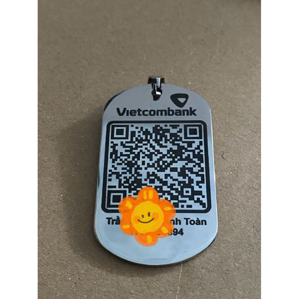 QR Keychain, QR Tag Engraved with Bank QR Code Engraved on Demand (Free ...