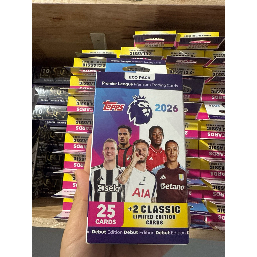 [ Eco Pack 27 Cards ] Topps Premier League Eco Pack 2026 25/26 Football ...