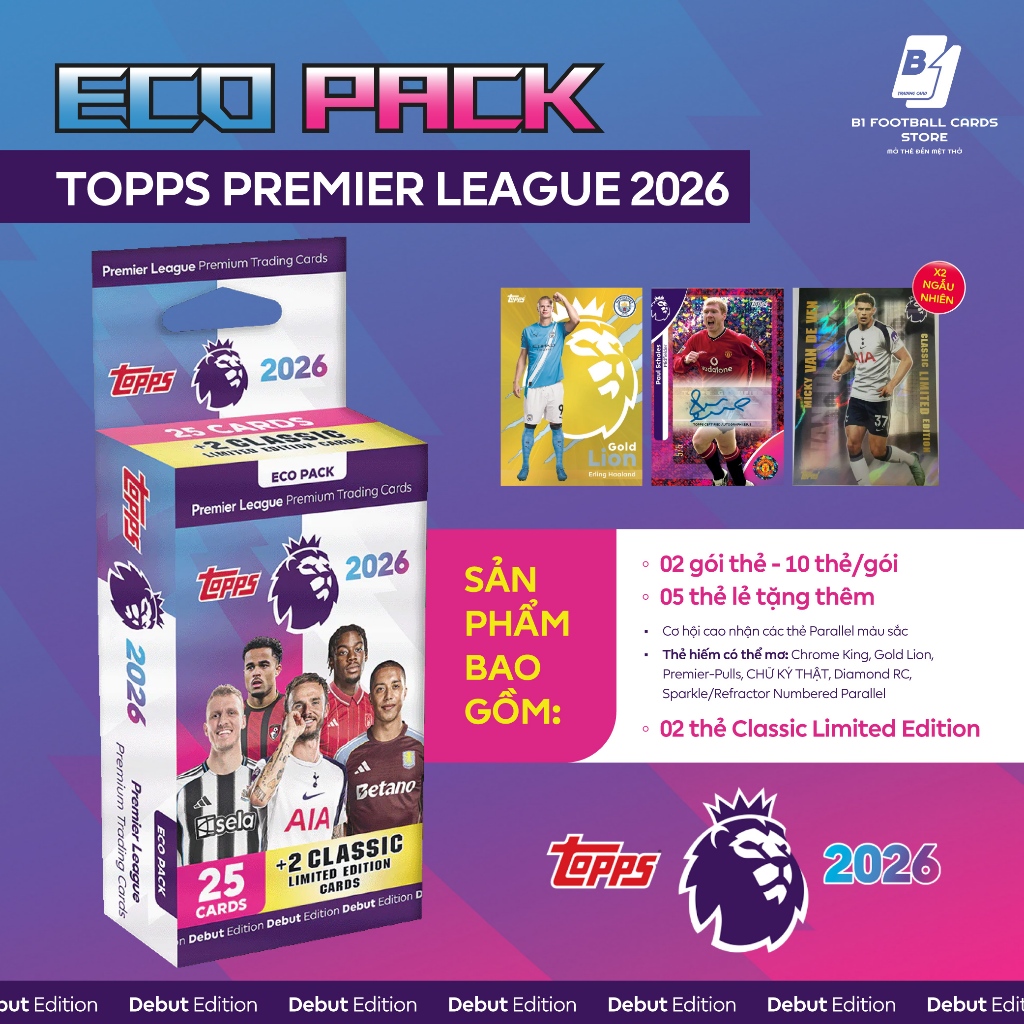 Eco Pack (Saving Card Box) - Topps Premier League 2026 Debut Edition ...