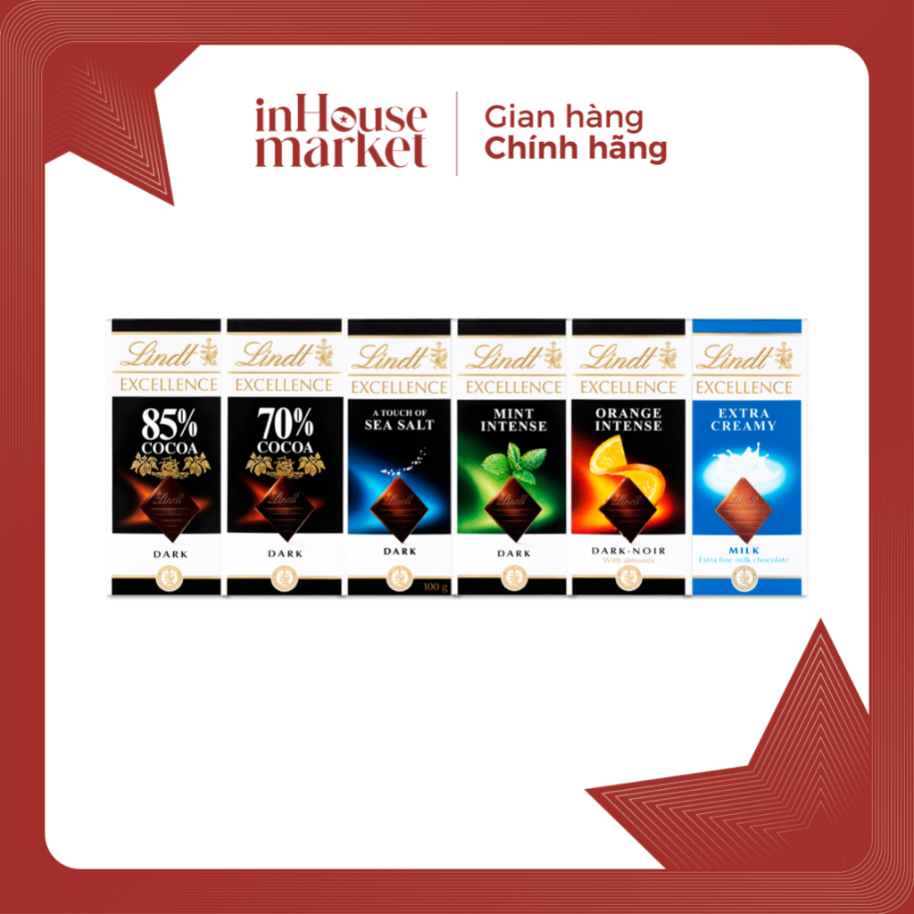 Lindt Excellence Chocolate Bar – Rich Flavor, Smooth Melting – Bar 100g ...